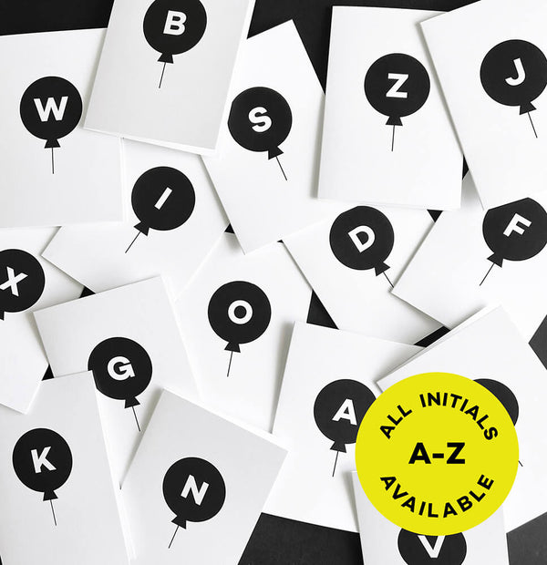 Birthday Balloon Initial Card